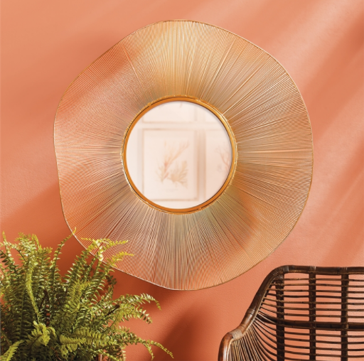African Sunrise Wall Mirror - Gold Metal 3 Dimensional – Afrocentric ...